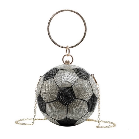 None | Bags | Rhinestone Soccer Ball Purse Handbag | Poshmark